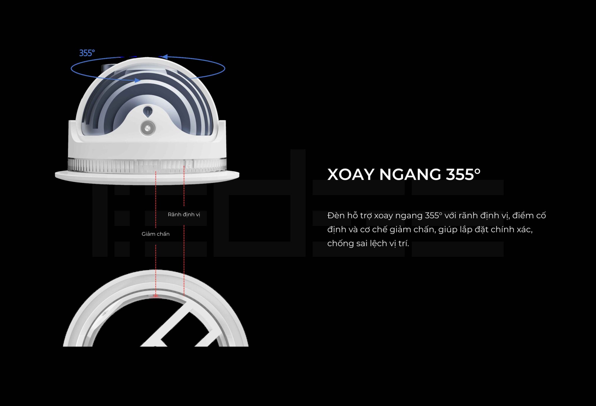 Đèn LED âm trần chỉnh góc chiếu DN102B SL2 Trimless Ledee